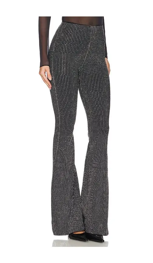 Good American Crystal Pull On Flare Leggings In . Also