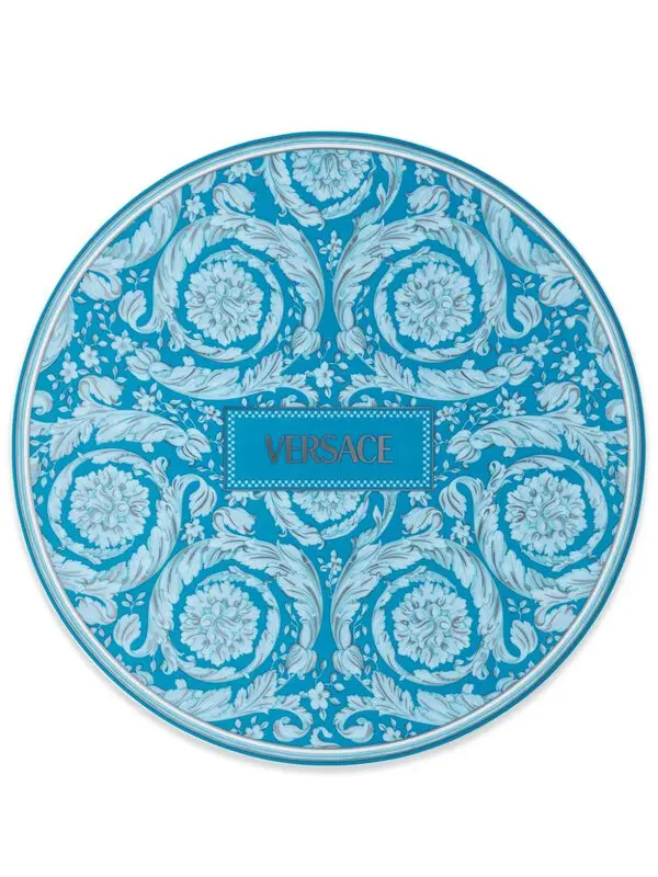 Versace Barocco Plate - Blue