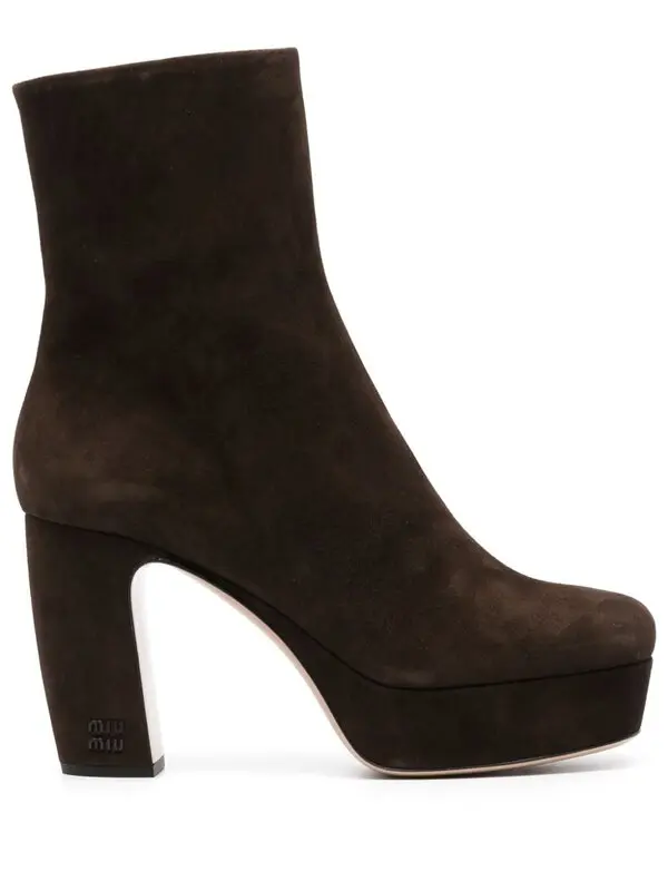 Miu Miu 95mm Suede Ankle Boots