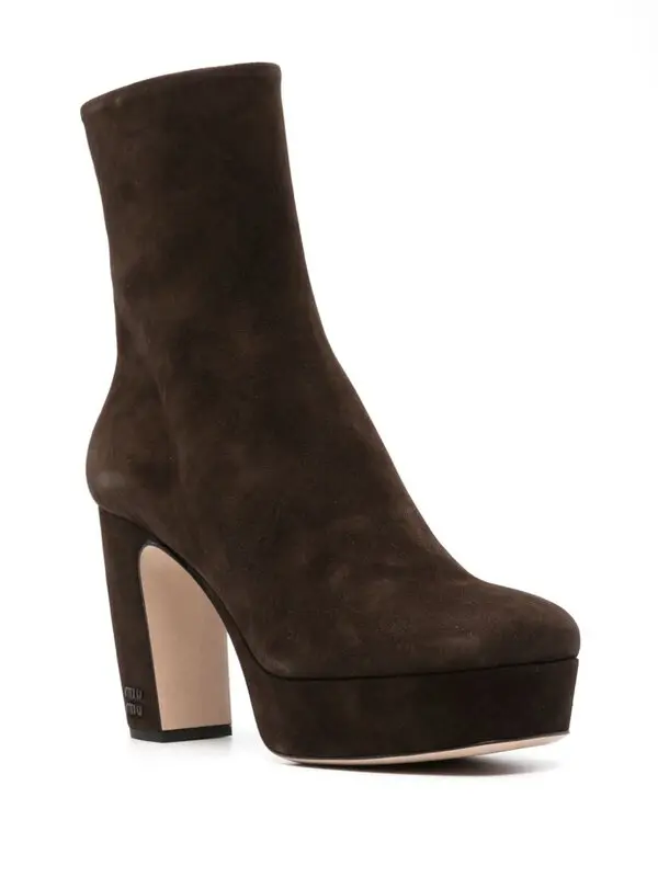 Miu Miu 95mm Suede Ankle Boots