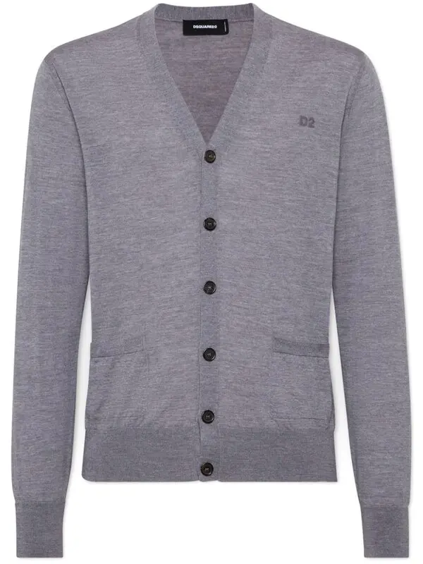 Dsquared2 Virgin Wool Cardigan - Grey