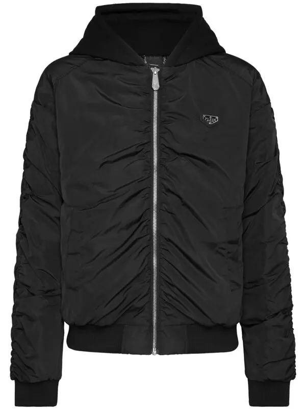 Philipp Plein Padded Bomber Jacket - Black