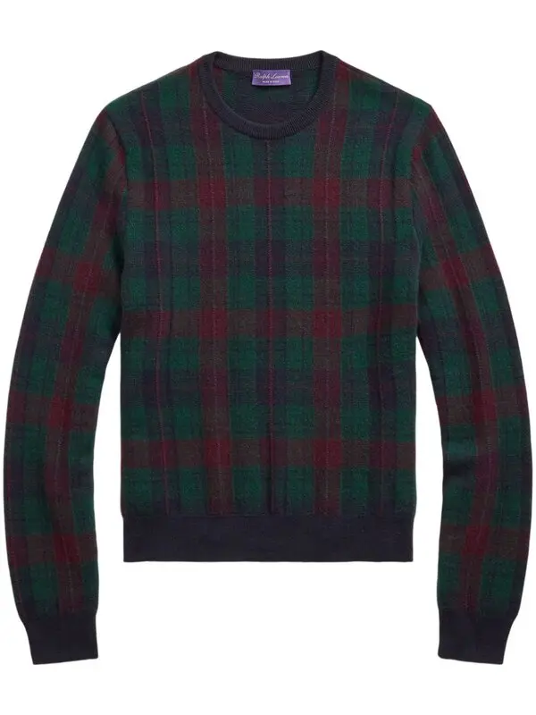 Ralph Lauren Purple Label Plaid Sweater