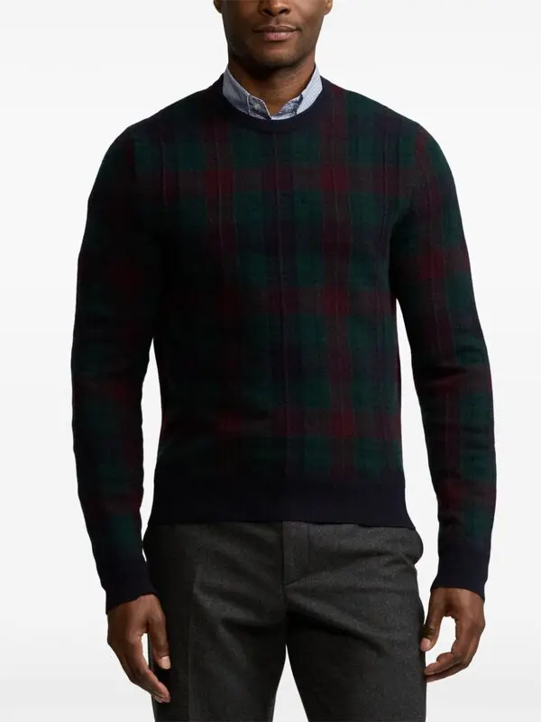 Ralph Lauren Purple Label Plaid Sweater