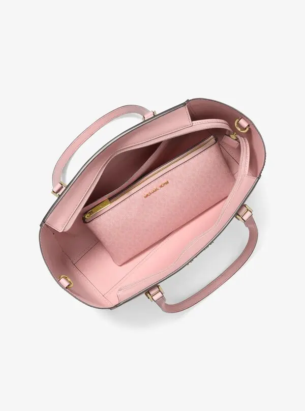 Michael Kors Charlotte Large Saffiano Leather 3-in-1 Tote Bag - Pink