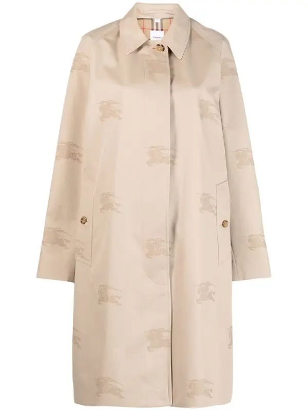 Burberry All-over Embroidered Cotton Coat