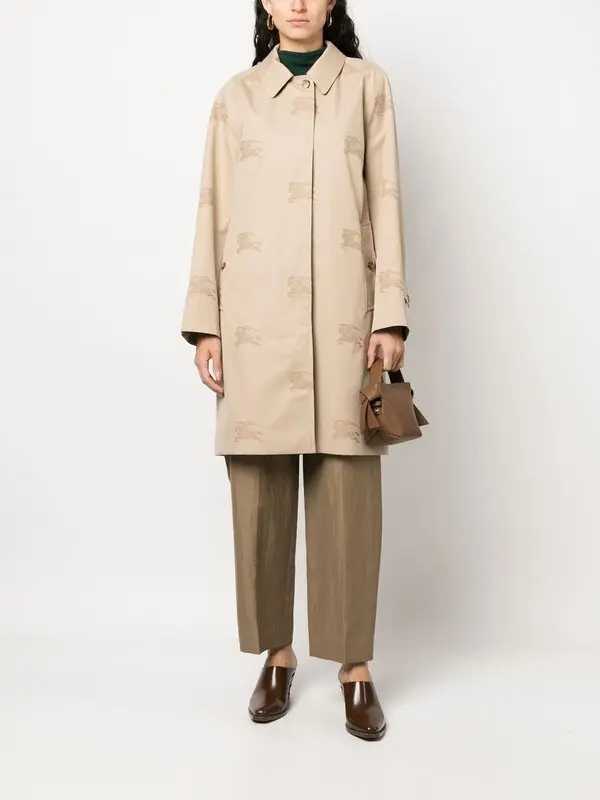 Burberry All-over Embroidered Cotton Coat