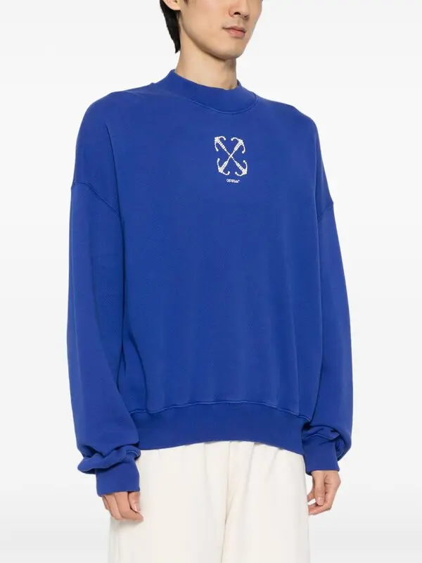 Off-White Arrows Beaded Cotton Sweatshirt