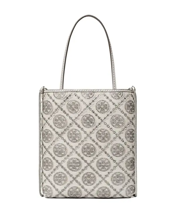 Tory Burch T Monogram Crossbody Tote - Gray