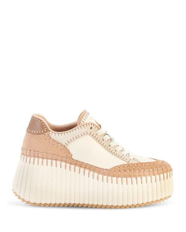 Chloé Nama Stitch Sneakers - Soft Powder