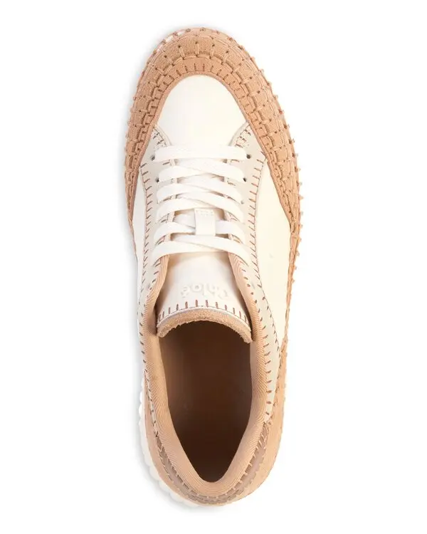 Chloé Nama Stitch Sneakers - Soft Powder
