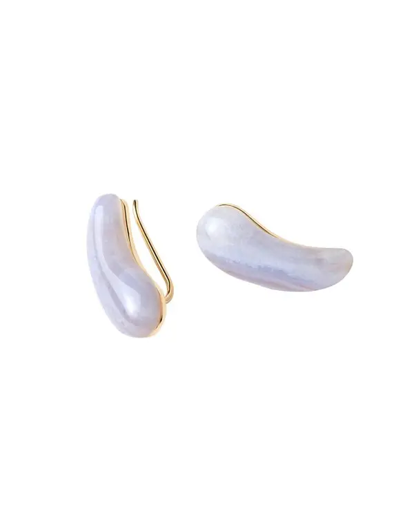 PDPAOLA Agate Aqua Earrings - Blue