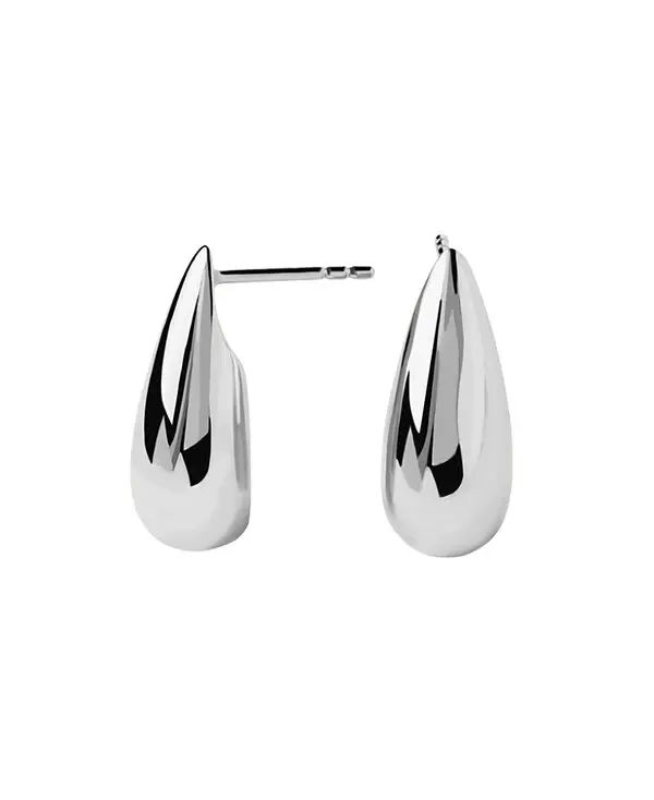 PDPAOLA Large Sugar Drop Earrings - Silver