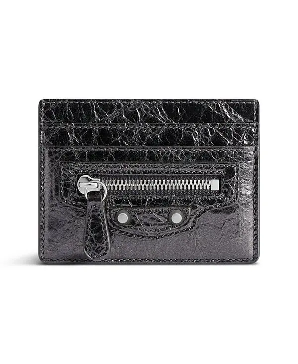 Balenciaga Le City Card Holder Metallized - Steel Grey