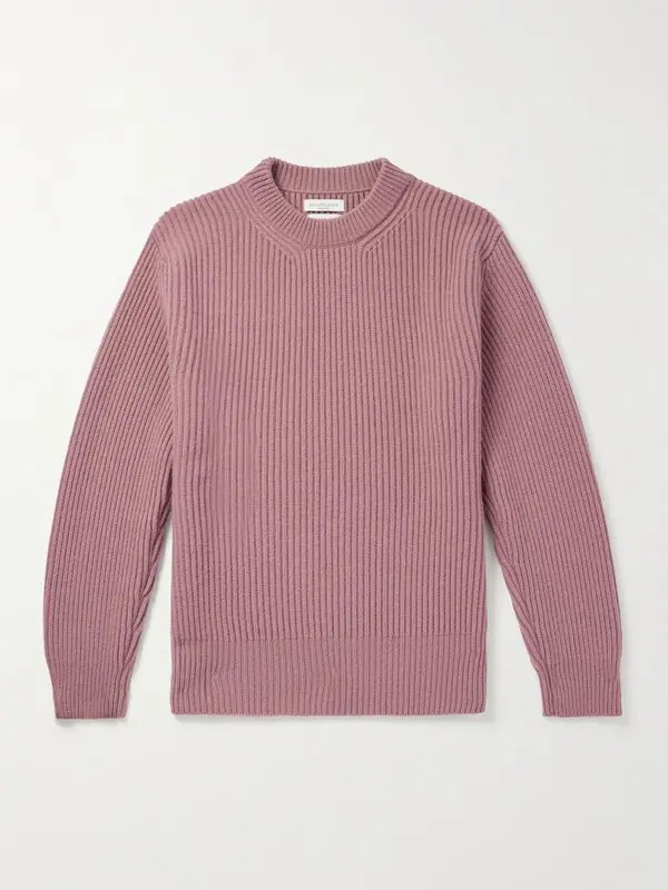 Richard James Ribbed Wool Crewneck Sweater