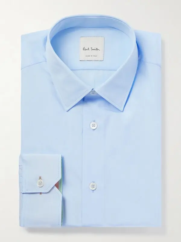 Paul Smith Cotton-poplin Shirt - Blue