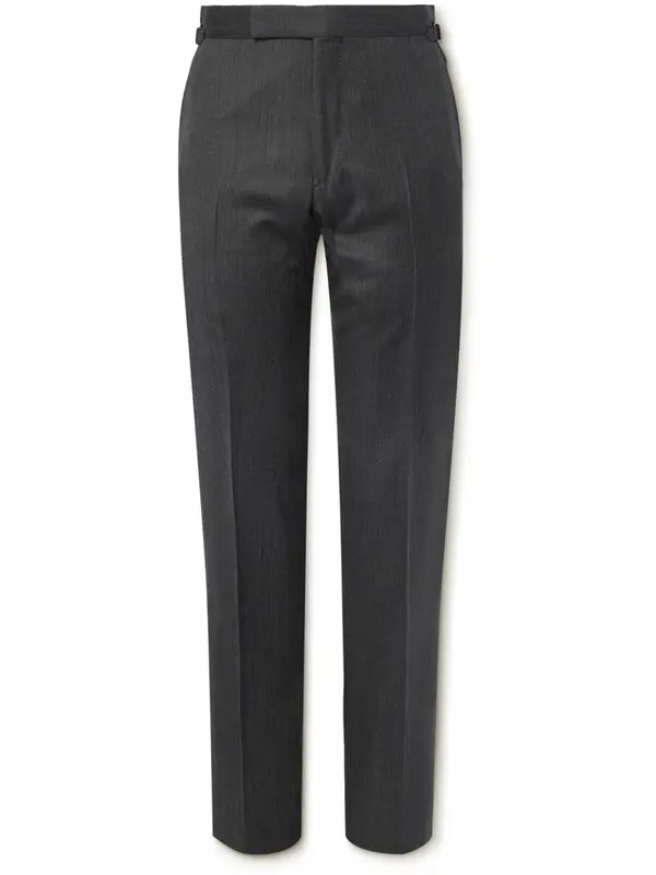 TOM FORD O'connor Birdseye Textured-wool Suit Trousers