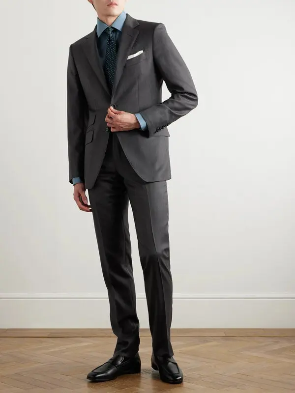TOM FORD O'connor Birdseye Textured-wool Suit Trousers