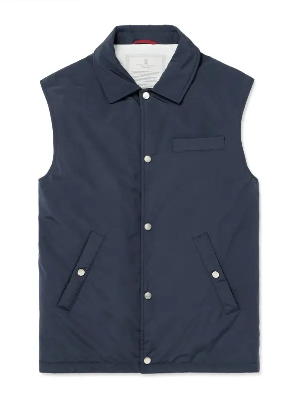 Brunello Cucinelli Shell Gilet - Blue
