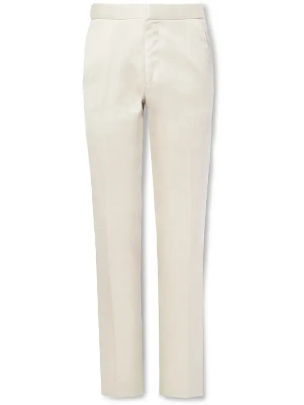 TOM FORD Dyllan Straight-leg Suit Trousers - Neutrals