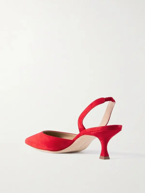 Manolo Blahnik Carolyne 50 Slingback Pumps - Red