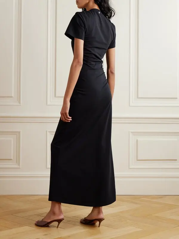 Rabanne Embellished Cutout Jersey Maxi Dress