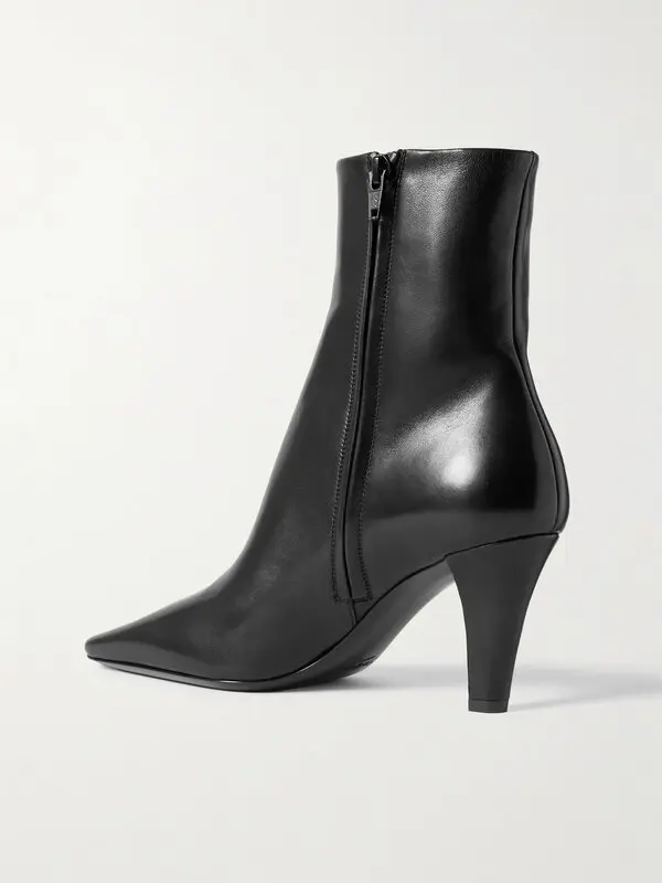 Saint Laurent Jill Embellished Leather Ankle Boots - Black