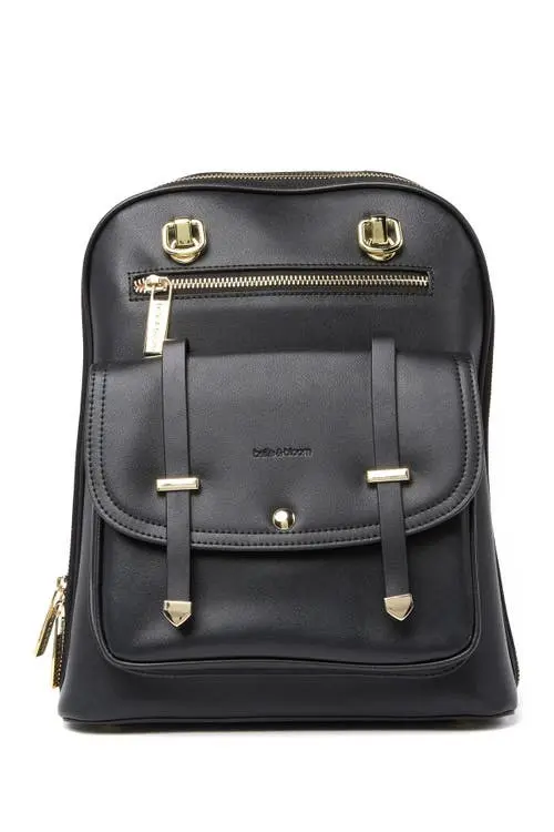 BELLE & BLOOM 5th Ave Leather Backpack - Black
