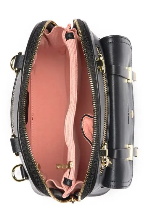 BELLE & BLOOM 5th Ave Leather Backpack - Black