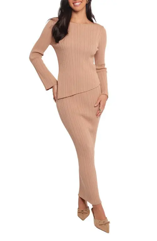 PETAL & PUP Vienna Variegated Rib Top & Maxi Skirt Set