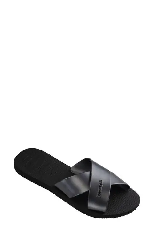 Havaianas Aqua Slide Sandal - Black