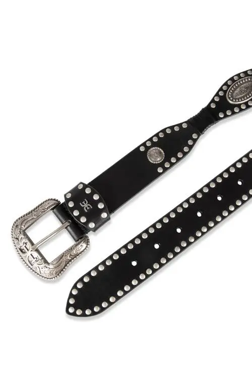 Sam Edelman Studded Scallop Leather Belt