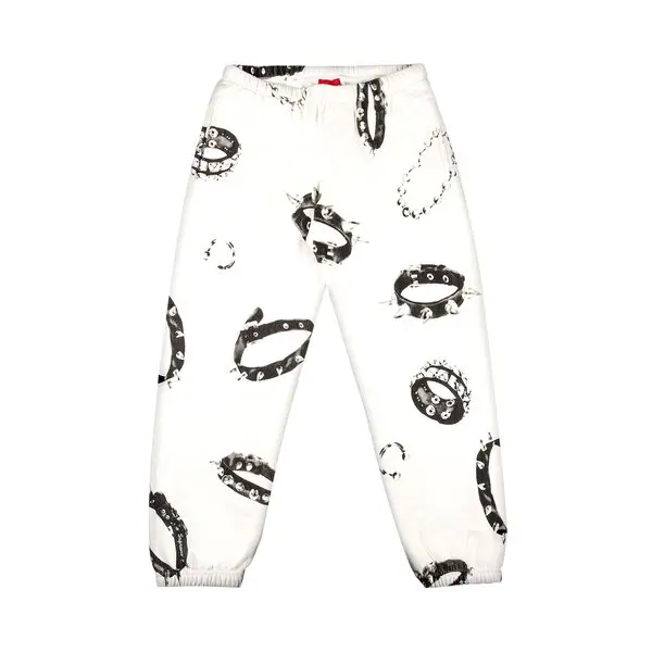 Supreme Studded Collars Sweatpants - White