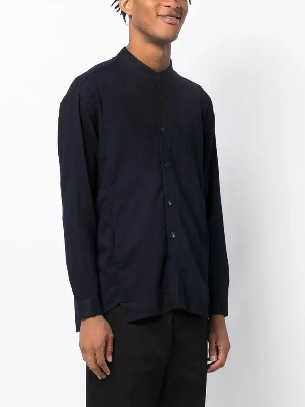 Lot78 Band Collar Denim Shirt