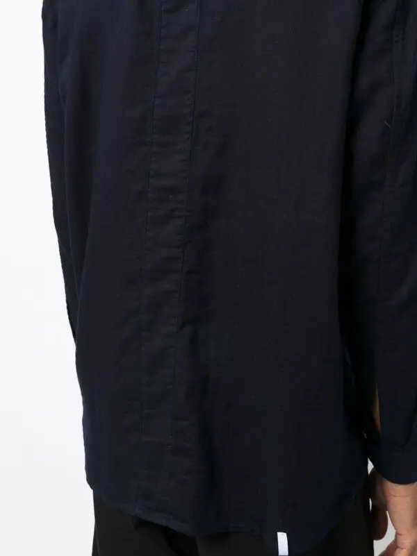 Lot78 Band Collar Denim Shirt