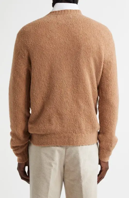 Thom Sweeney Felted Wool & Cashmere Blend Sweater - Camel