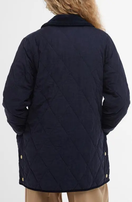 Barbour Cornelia Quilted Jacket - Dark Navy/ Sky Dress Tartan