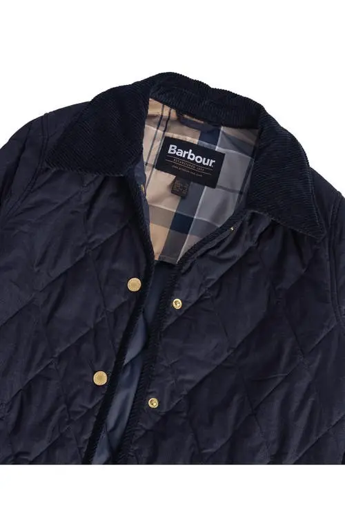 Barbour Cornelia Quilted Jacket - Dark Navy/ Sky Dress Tartan