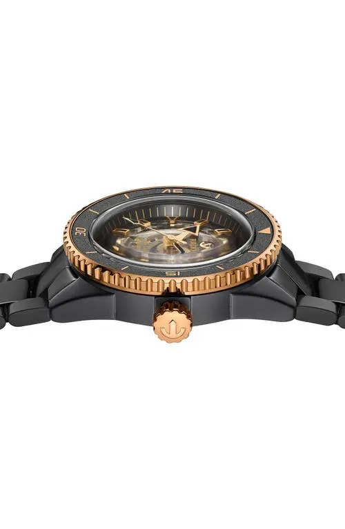 RADO Captain Cook High Tech Ceramic Skeleton Bracelet Watch