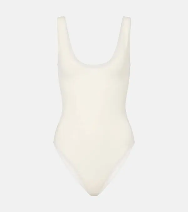 THE ROW Mandie Silk-blend Bodysuit - White