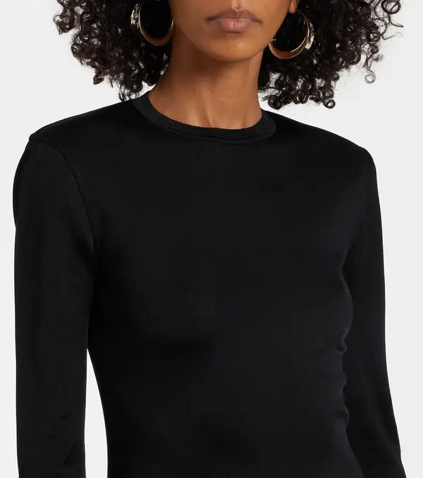 Saint Laurent Knitted Minidress - Black