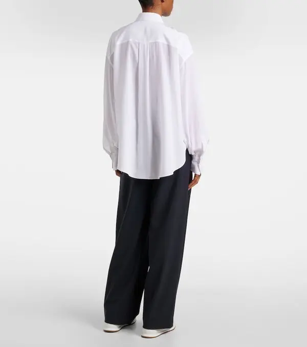 Brunello Cucinelli Monili Embellished Silk Shirt