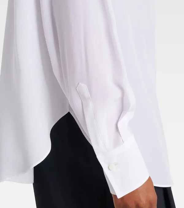 Brunello Cucinelli Monili Embellished Silk Shirt