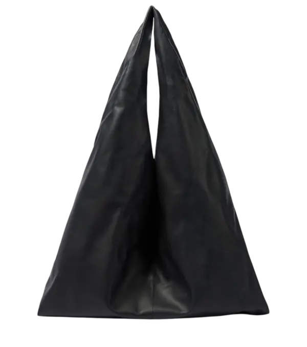 THE ROW Bindle Medium Leather Tote Bag - Black