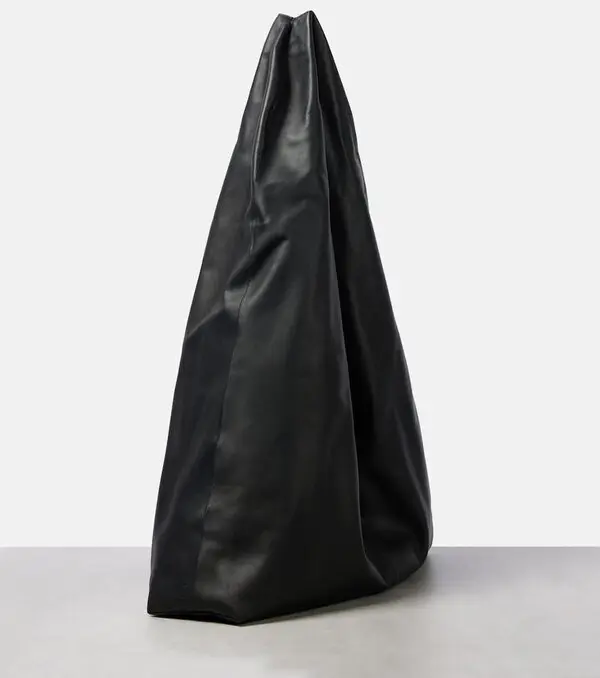 THE ROW Bindle Medium Leather Tote Bag - Black