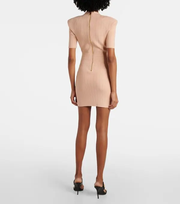 Balmain Knitted Minidress - Neutrals