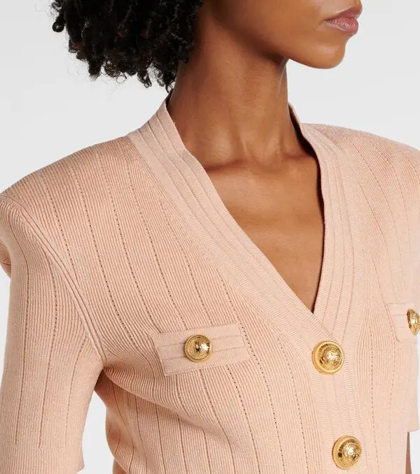 Balmain Knitted Minidress - Neutrals