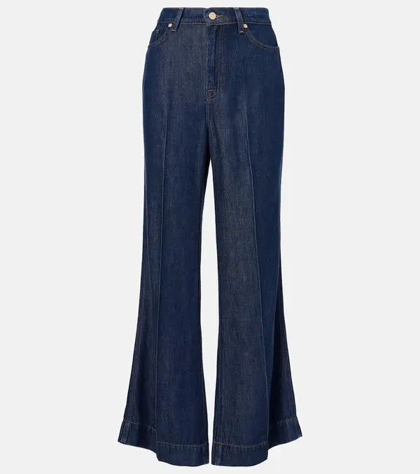 7 For All Mankind High-rise Flared Jeans - Blue