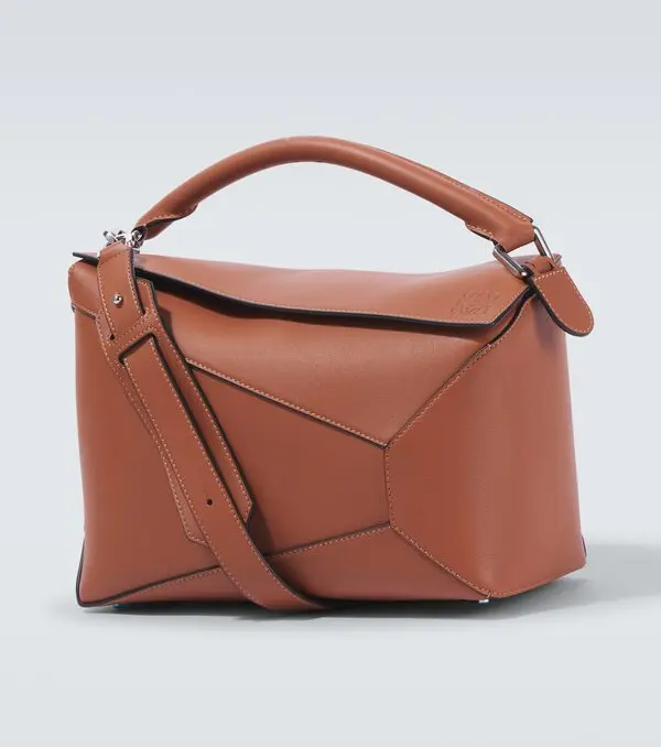 Loewe Puzzle Small Leather Shoulder Bag - Brown