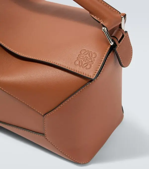 Loewe Puzzle Small Leather Shoulder Bag - Brown
